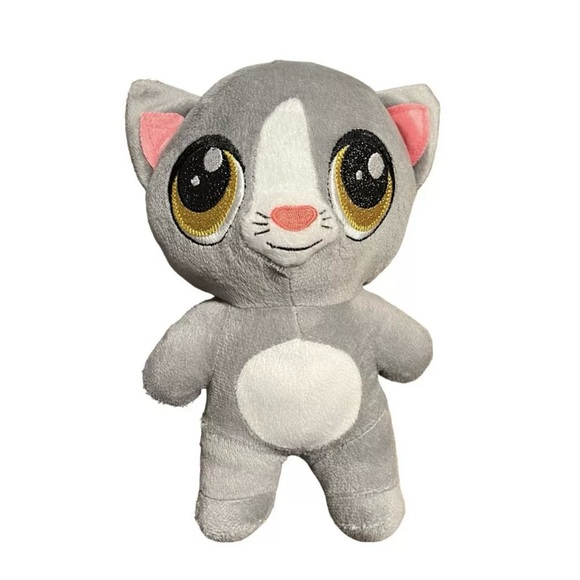 Nanco | Toys | Nanco Pudgiez Gray Cat Pet Plush Big Eyes 8 Inch | Poshmark